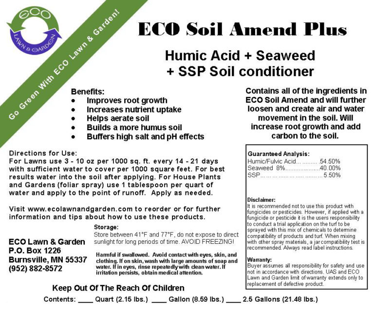 ECO Soil Amend PLUS - Eco Lawn & Garden